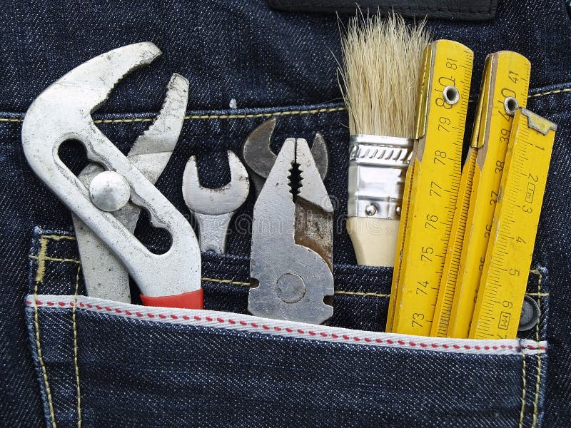 Hand Holding a Selection of Tools Stock Photo - Image of shiny ...