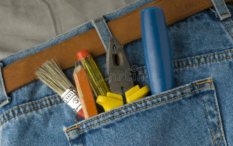 Tools stock photo. Image of material, pocket, tools, blue - 9518892