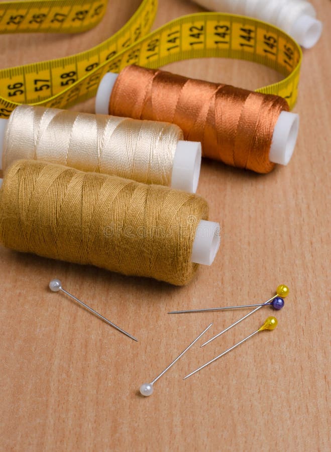 Tools and Accessories for Sewing. Sewing Thread, Pins, Tailor Ta Stock ...