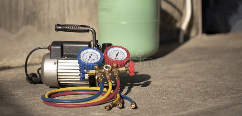 Tools for Air Conditioning Repair and Maintenance Stock Photo - Image ...