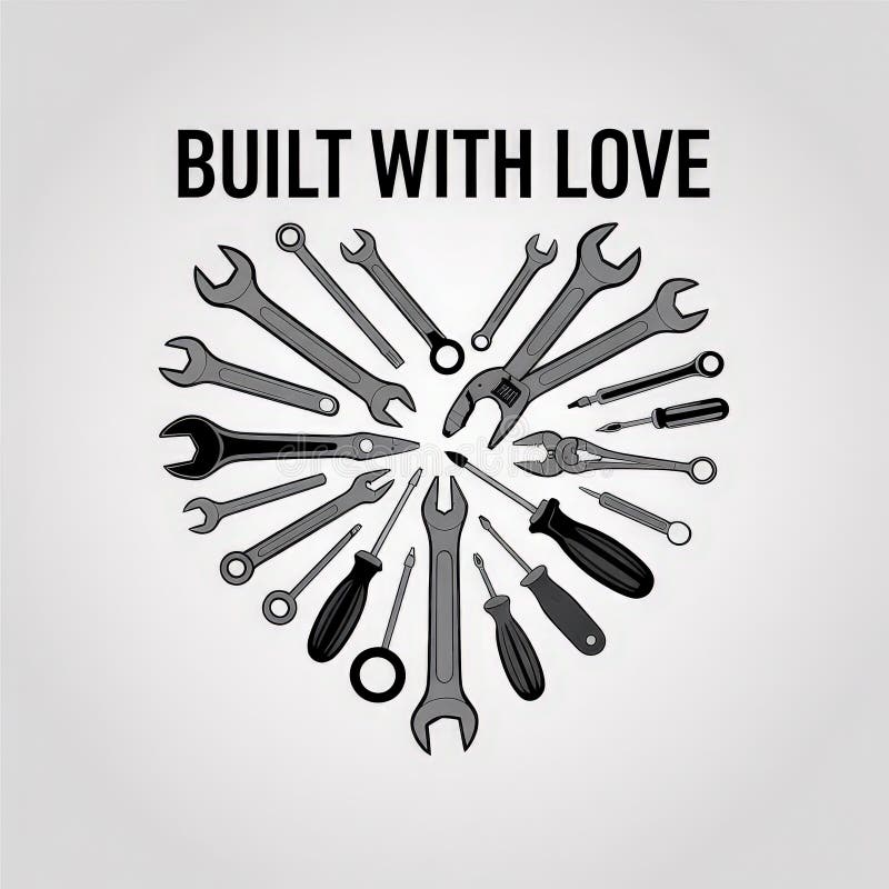 Tools Arranged in a Heart Shape Symbolizing Craftsmanship and ...