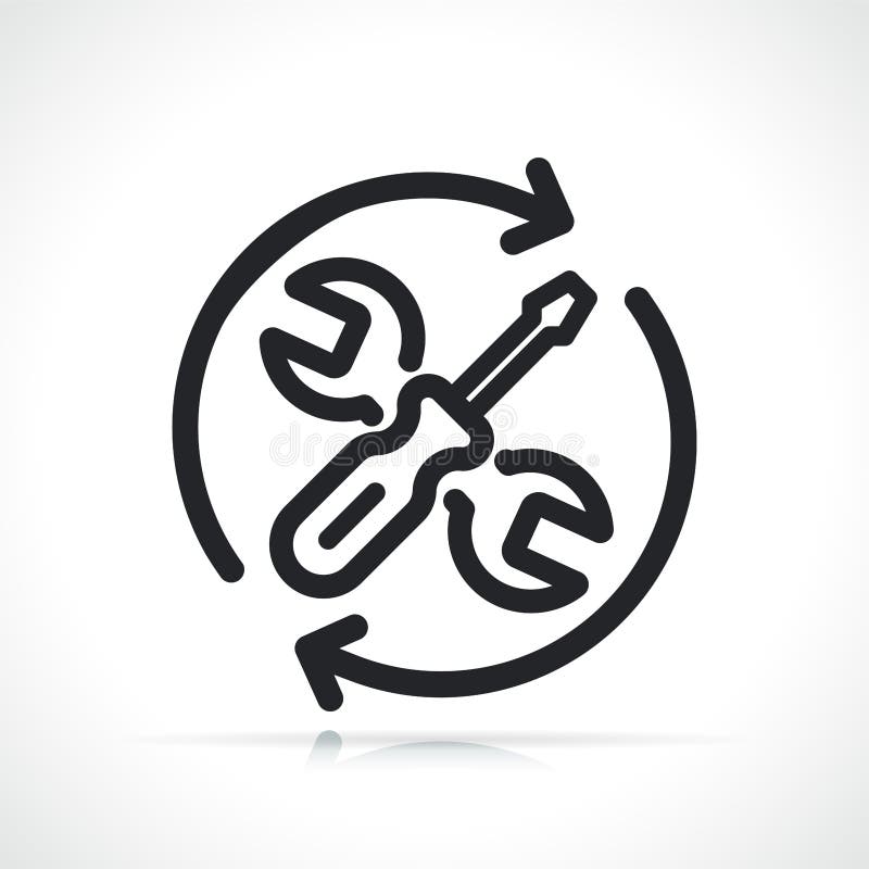 Tools with Arrows Icon Symbol Stock Vector - Illustration of ...