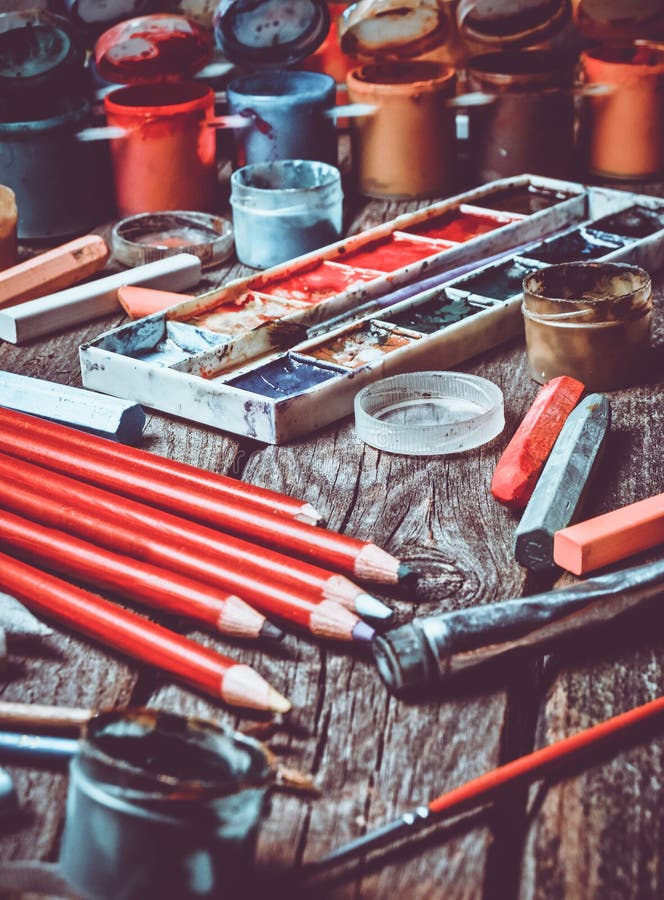 Tools for the Artist. Inspiration To Create Stock Photo - Image of ...