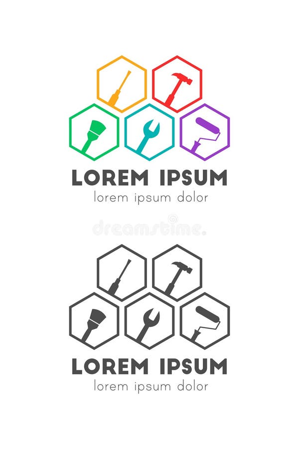 Tools As Logo Concept with Tilted Icons Stock Vector - Illustration of ...