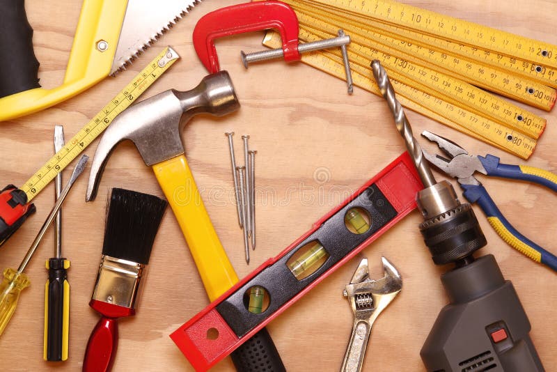 Tools stock image. Image of mixed, equipment, items, assorted - 76212045