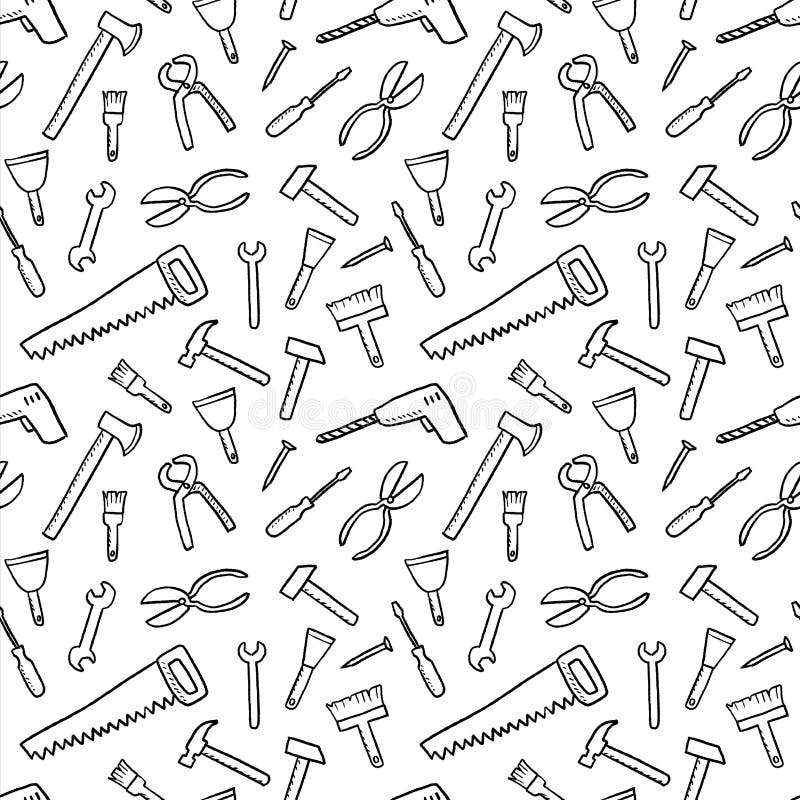 Tools background stock vector. Illustration of paint - 99096459