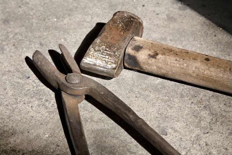Tools of blacksmith stock photo. Image of manufacture - 15925032