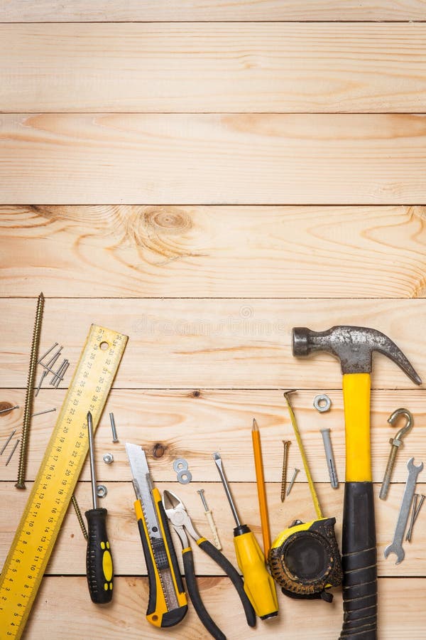 Tools on the boards stock photo. Image of carpenter, construction ...