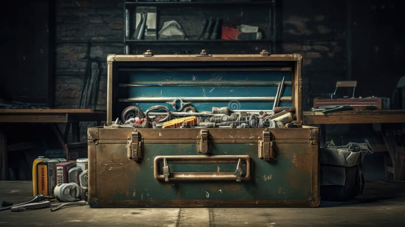 Tools box closed stock illustration. Illustration of tool - 369733279