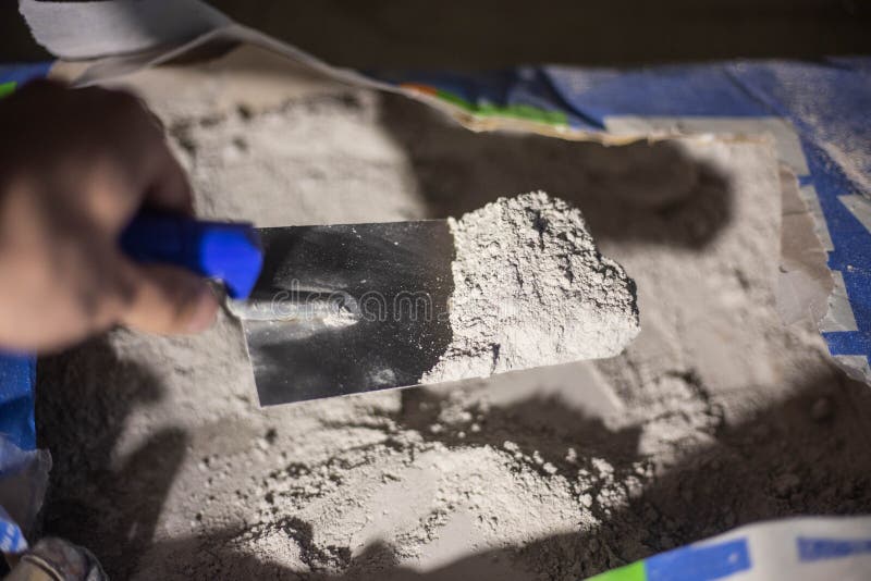 Tools for Builder - Bucket with a Stucco and Trowel Stock Image - Image ...
