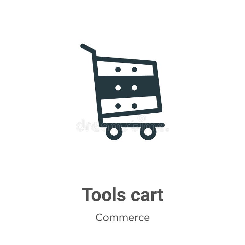 Tools Cart Icon on White Background. Simple Element Illustration from ...