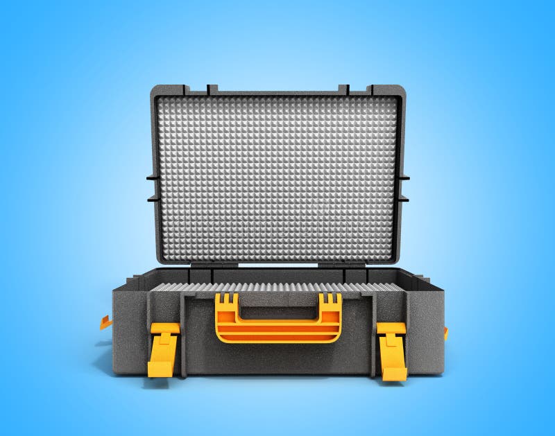 Tools Case 3d Render on Blue Background Stock Illustration ...