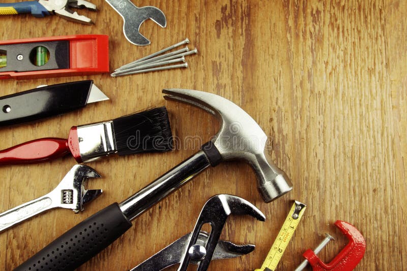 Tools stock image. Image of items, tools, wooden, assorted - 34096077