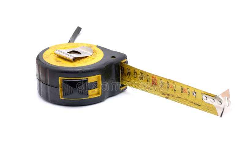 Tools Collection - Old Tape Measure Stock Image - Image of black, close ...