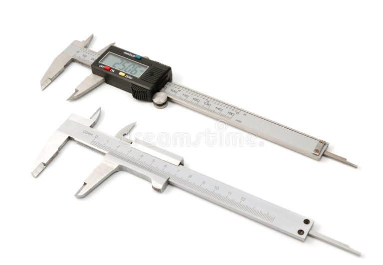 Tools Collection - Stainless Steel and Digital Calipers Stock Image ...