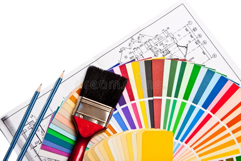 Tools and color guide stock image. Image of options, makeover - 8599663