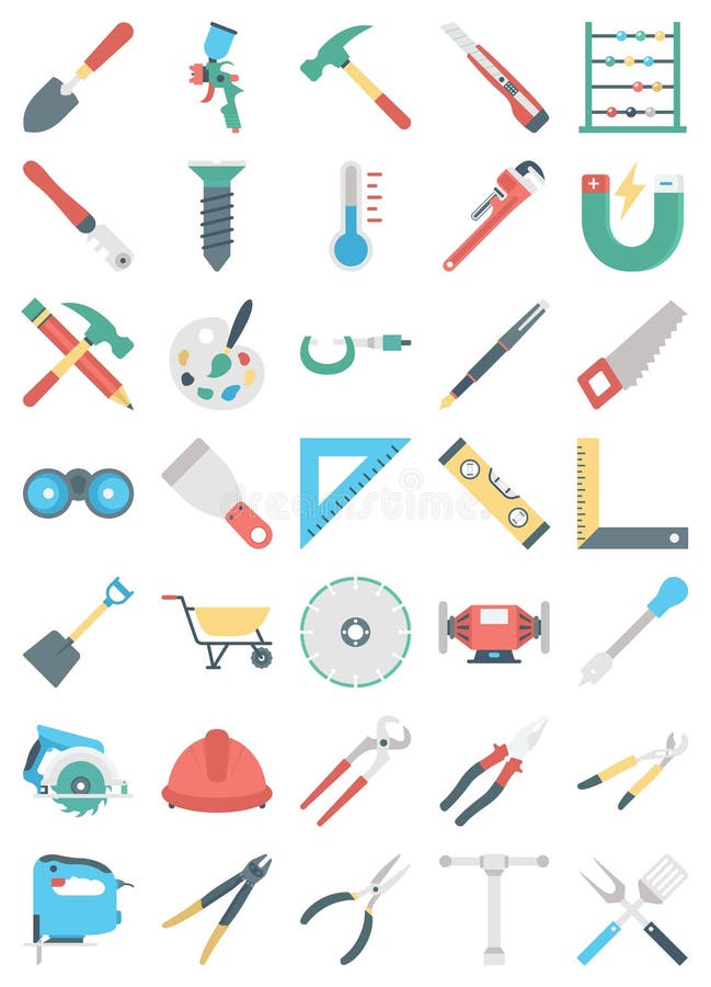 Tools Color Vector Icons Set Every Single Icon Can Easily Modify or ...