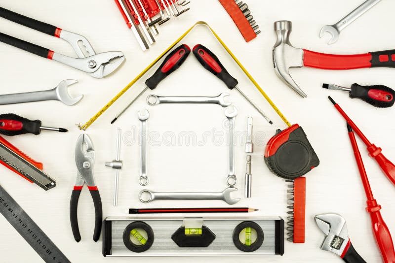 Tools for Construction and Repair Will Form a House. Financial Loan ...