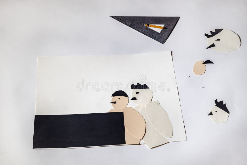 Tools and Cut Outs for Making Applique on Paper Stock Photo - Image of ...