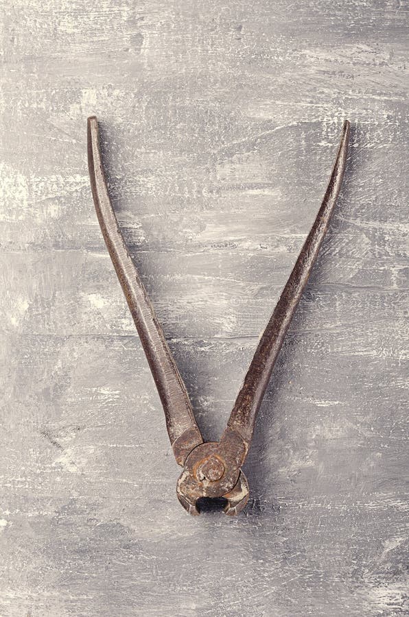 Tools. Cutting Pliers on Wooden Background. Ready To Work. Stock Image ...