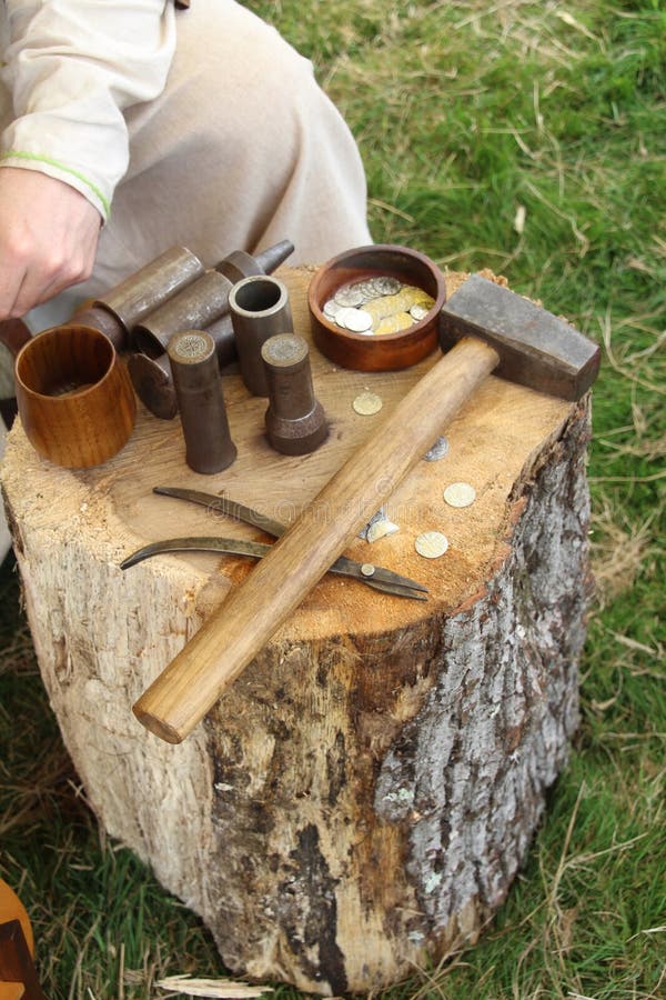 Making Hammered Coinage stock photo. Image of outdoor - 128898362