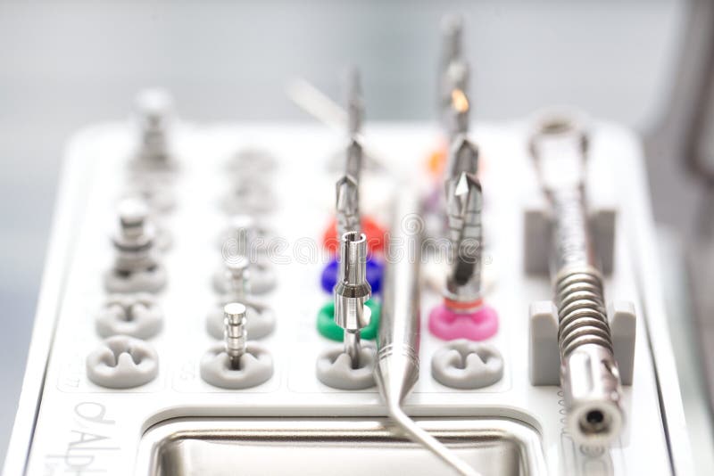 Tools for Dental Prosthetist Drill Box Set Stock Photo - Image of ...