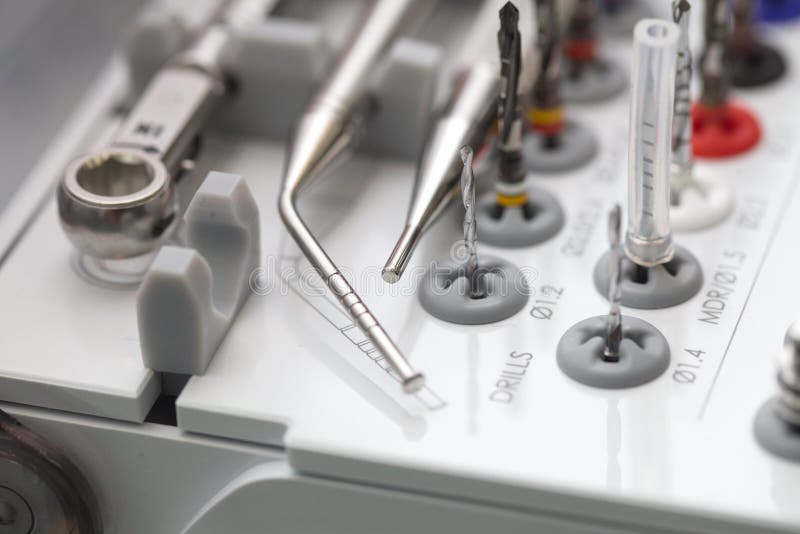 Tools for Dental Prosthetist Drill Box Set Stock Photo - Image of ...