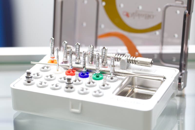 Tools for Dental Prosthetist Drill Box Set Stock Photo - Image of ...