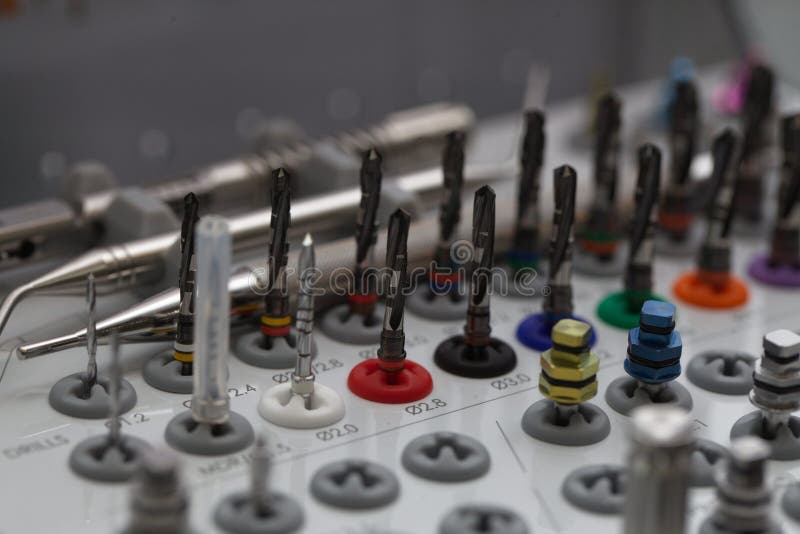 Tools for Dental Prosthetist Drill Box Set Stock Photo - Image of ...