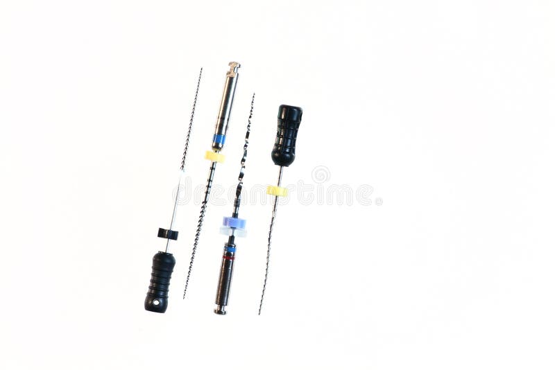 Tools for Dentist Work in the Root Canals of Teeth Stock Photo - Image ...