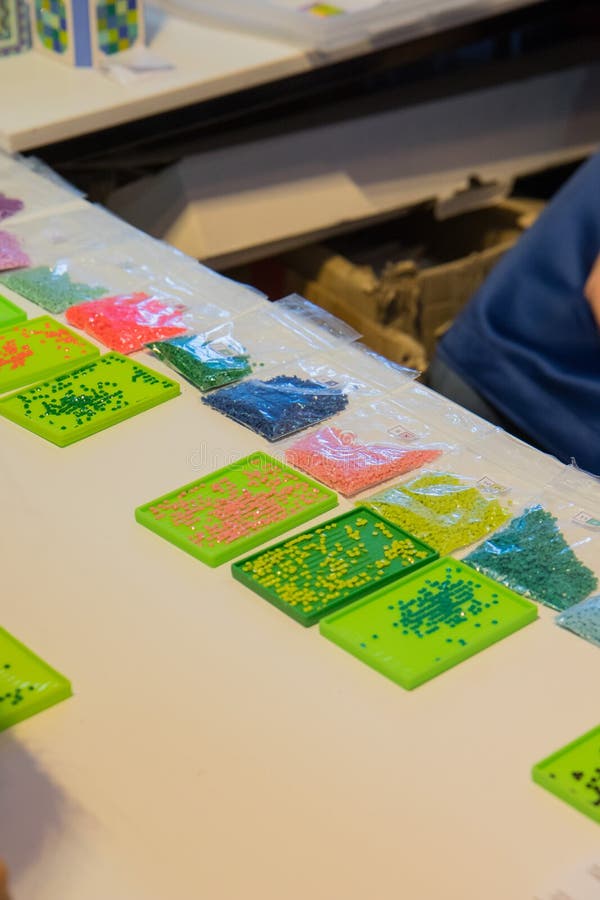 Set of diamond embroidery stock photo. Image of lots - 136215716