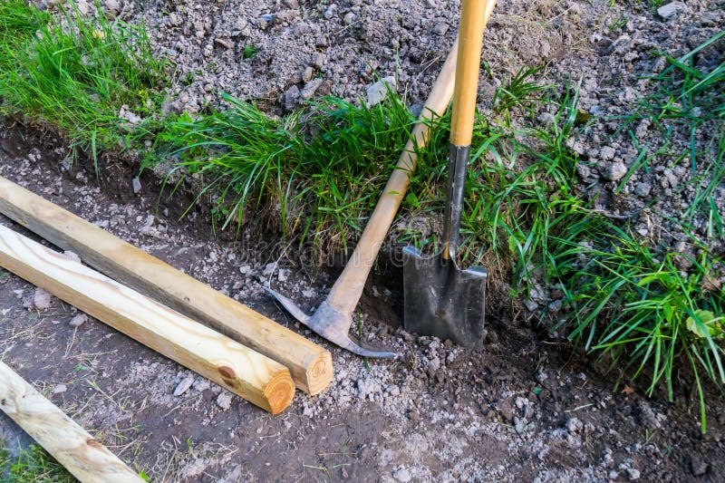 Tools for a digging stock photo. Image of garden, walls - 315584504