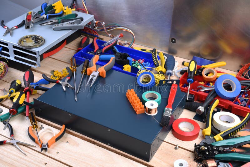 Tools Disorder in the Workshop Stock Image - Image of metal, object ...