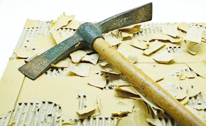 Tools for DIY on White Background Stock Photo - Image of pickaxe, files ...