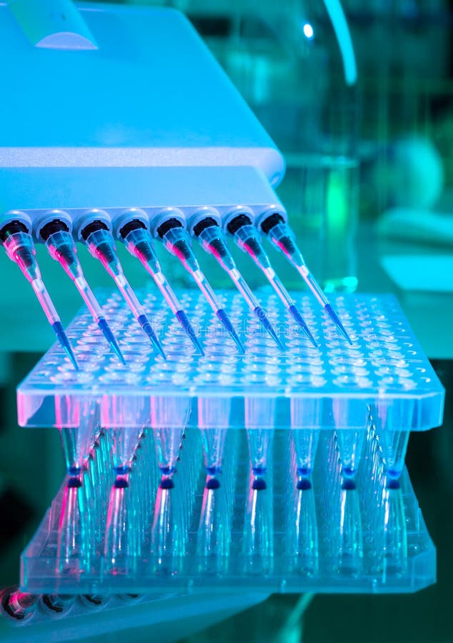 Tools for PCR Amplification of DNA Stock Image - Image of blue ...