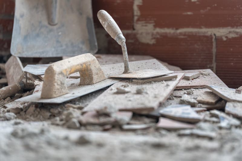 Tools for Doing Demolition by Hand and Masonry Work Stock Image - Image ...