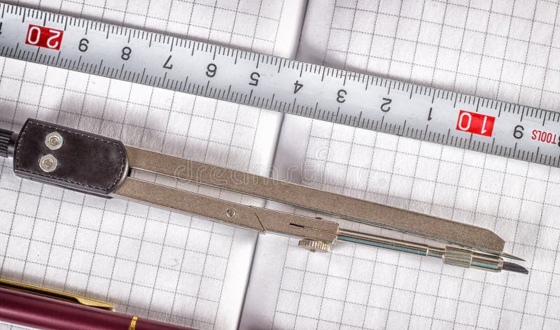 Tools for Drawing and Measuring Stock Image - Image of writing, measure ...