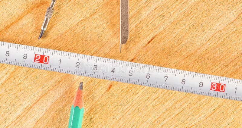 Tools for Drawing and Measuring Stock Photo - Image of distance, pencil ...