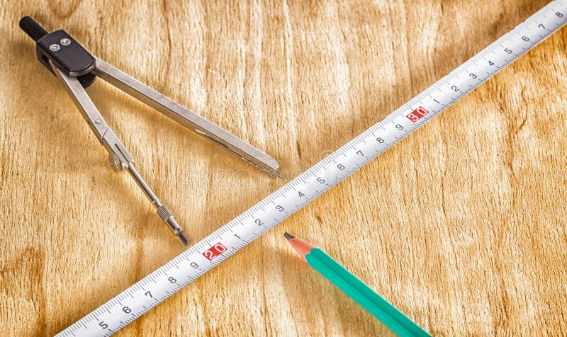 Tools for Drawing and Measuring Stock Photo - Image of objects, numbers ...