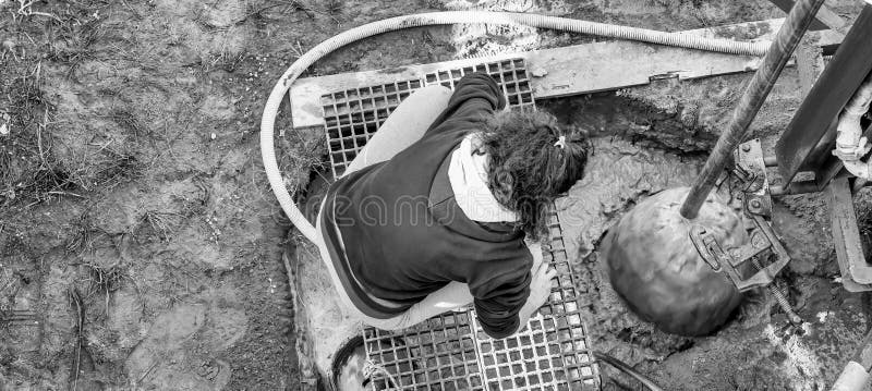 Tools for Drilling a Well Under Water. Installing the System for ...