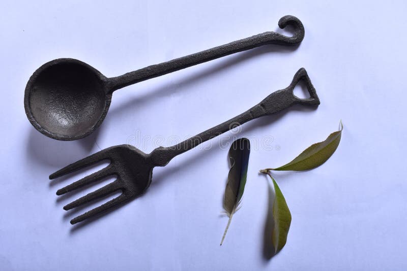 Tools for Eating in Ancient Times Stock Image - Image of portrait ...