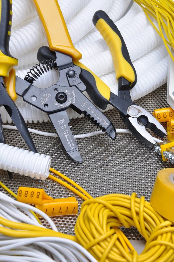 Tools for Electrical Installation Stock Image - Image of electronic ...