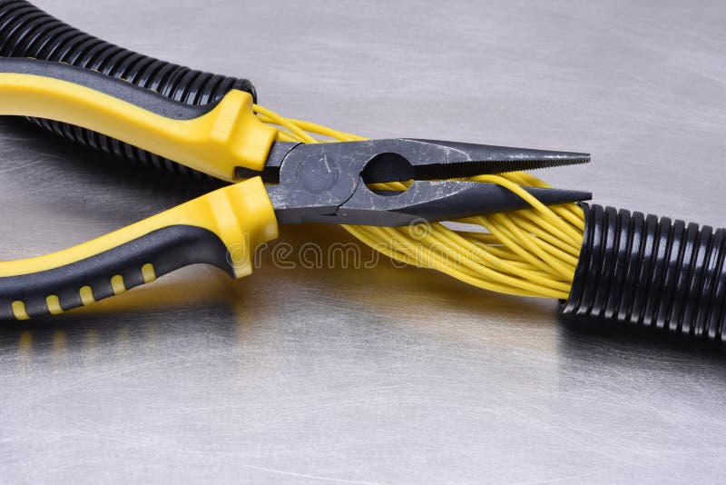 Tools for Electrician and Cables Stock Image - Image of electronic ...
