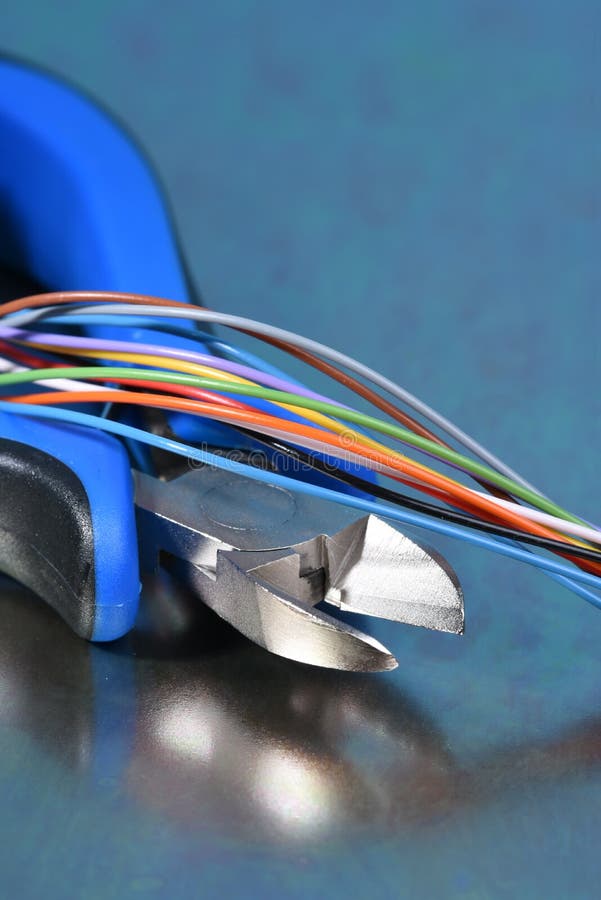 Tools for Electrician and Cables Stock Photo - Image of metal, object ...