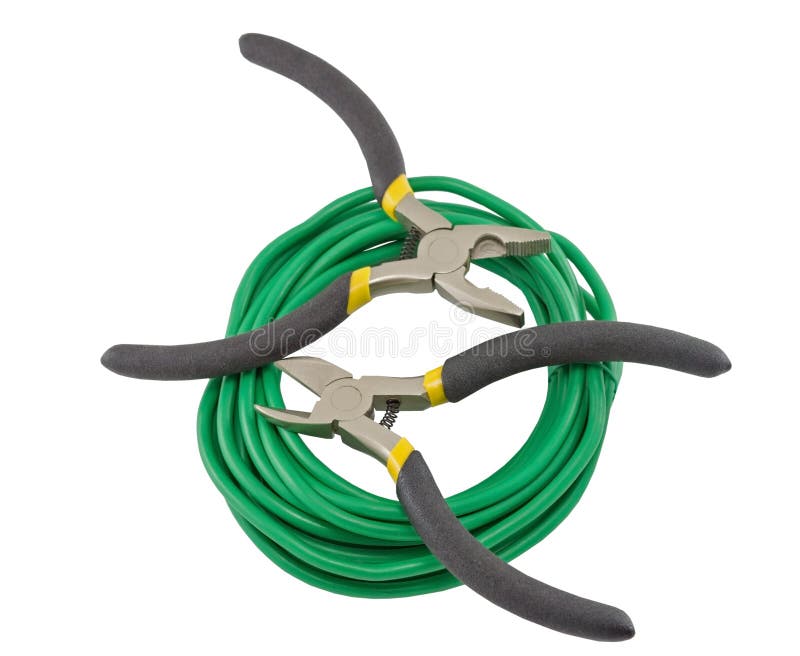 Tools for Electrician and Cables Stock Image - Image of crimping ...