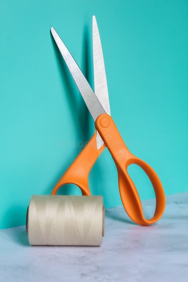 Scissors and Thread for Crafts and Embroidery Stock Photo - Image of ...
