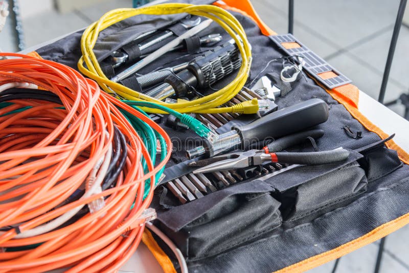 Tools of an it Engineer with Ethernet Cable Stock Image - Image of ...