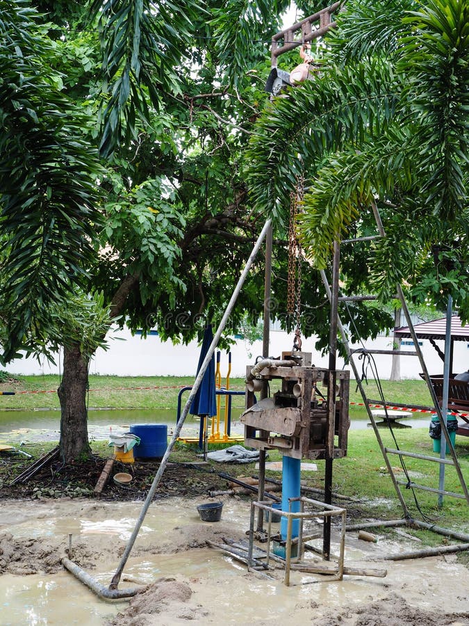 Tools and Equipment for Drilling Artesian Wells. Stock Image - Image of ...