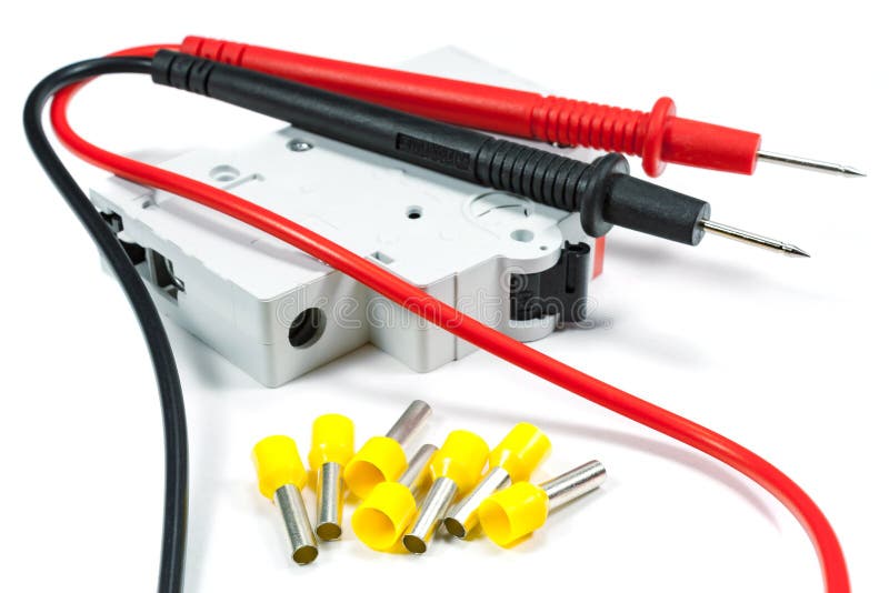 Tools and Equipment for Electrical Work on a White Background Stock ...