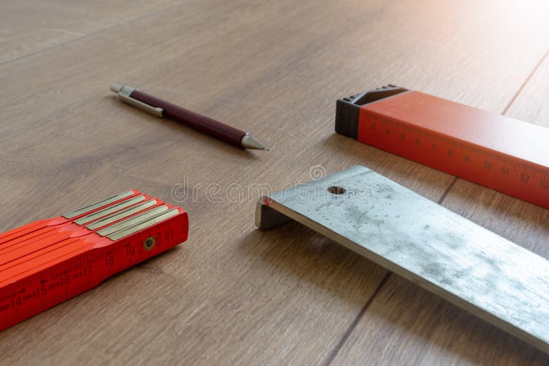 Tools and Equipment for Laying of Laminate Floor, Spirit Level, Folding ...